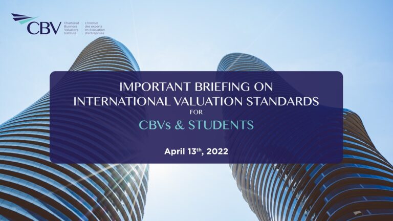 International Valuation Standards | CBV Institute